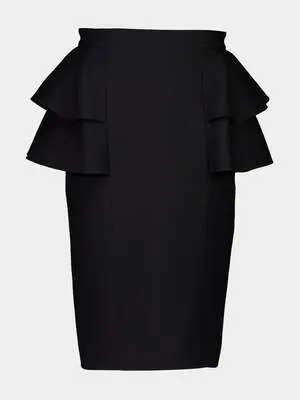 Valentino Garavani Crepe Couture Midi Skirt - Black