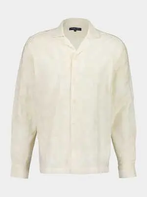 Frescobol Carioca Ivory Safra Cotton Camp Collar Shirt - White
