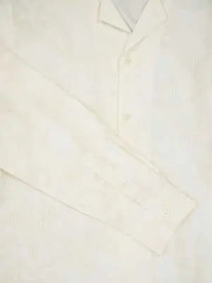 Frescobol Carioca Ivory Safra Cotton Camp Collar Shirt