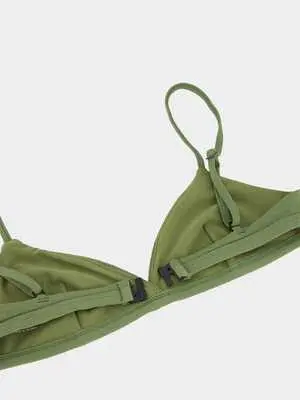 Matteau Safari Crinkle Tri Crop Bikini Top