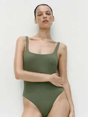 Matteau Safari Crinkle Square One-piece - Green