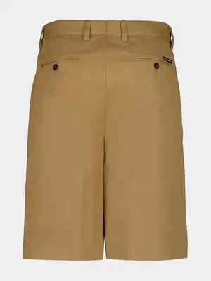 Dolce & Gabbana Cotton Drill Bermuda Shorts - Beige