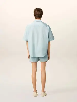 AMI Paris Sky Taffeta Boxy Short-sleeved Shirt