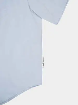 AMI Paris Sky Taffeta Boxy Short-sleeved Shirt