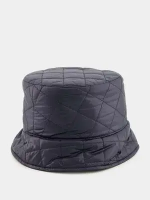 Moncler Diamond-quilted Bucket Hat - Blue