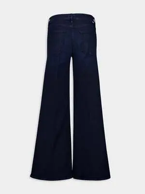 MOTHER The Twister Sneak Wide-leg Mid-rise Jeans - Blue