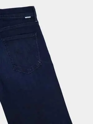 MOTHER The Twister Sneak Wide-leg Mid-rise Jeans - Blue