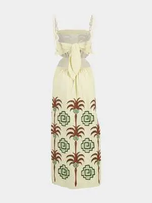 Johanna Ortiz Tributaries Embroidered Maxi Dress