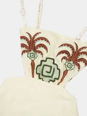 Johanna Ortiz Tributaries Embroidered Maxi Dress