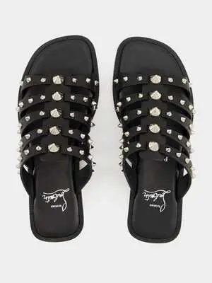 CHRISTIAN LOUBOUTIN Charja Studded Flat Mules