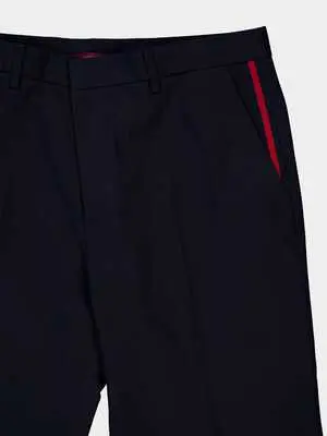 Gucci Cotton Twill Trousers With Web Detail