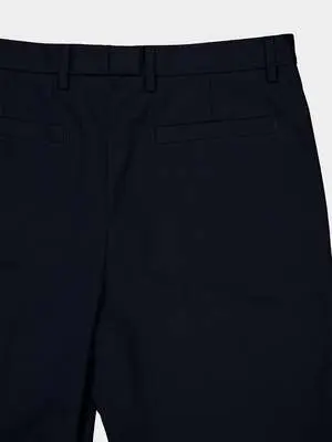Gucci Cotton Twill Trousers With Web Detail - Blue