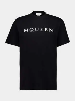 Alexander McQueen Logo Cotton T-shirt - Black