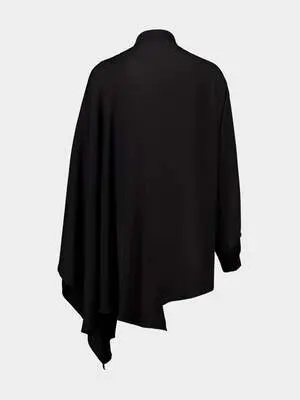 Balenciaga Washed Silk Scarf Blouse - Black