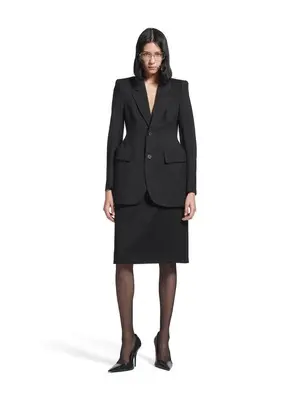 Balenciaga Wool Twill Hourglass Jacket
