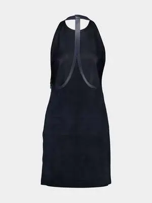 Gucci Halterneck Suede Dress