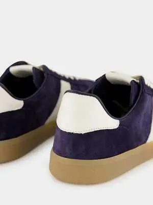 TOM FORD Deep Navy Suede Low-top Sneakers - Blue