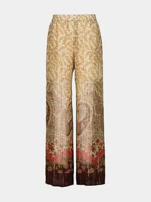 Valentino Garavani Pekin Voyage Paisley Silk Trousers - Multicolour