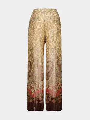 Valentino Garavani Pekin Voyage Paisley Silk Trousers - Multicolour