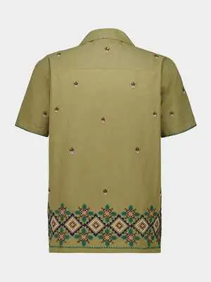 BAZISZT Khaki Pistachio Shirt - Green