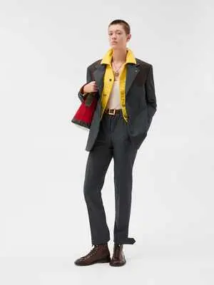 Versace Wool-mohair Formal Trousers - Grey