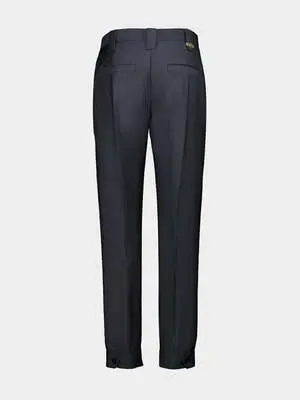 Versace Wool-mohair Formal Trousers - Grey