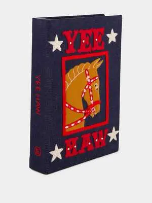 OLYMPIA LE-TAN Yee-haw Clutch - Blue
