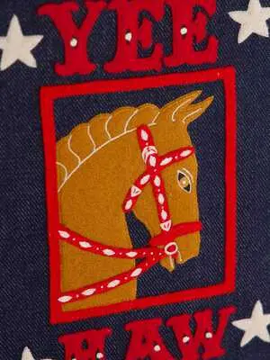 OLYMPIA LE-TAN Yee-haw Clutch - Blue