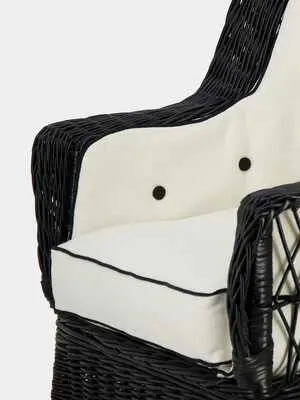 HOUSE OF CAPRICORN Furnas Ivory And Linen Seating Cushion - Black