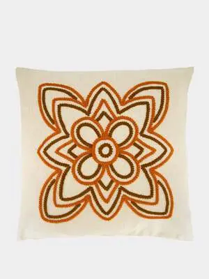 HOUSE OF CAPRICORN Handmade Florea Cushion - Orange