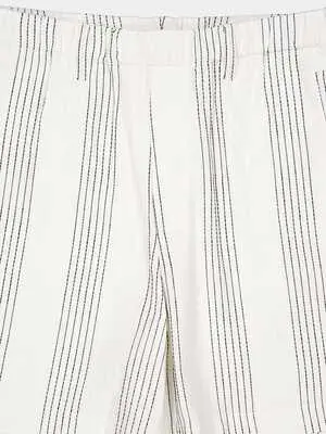 Commas Off-textured Stripe Resort Shorts