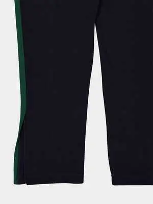 Gucci Dark Technical Jersey Sportswear Trousers With Web - Blue