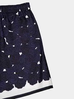 Givenchy Silk Floral Shorts - Blue