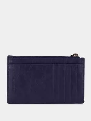 Balenciaga Le City Dark Maree Lambskin Card Holder - Blue