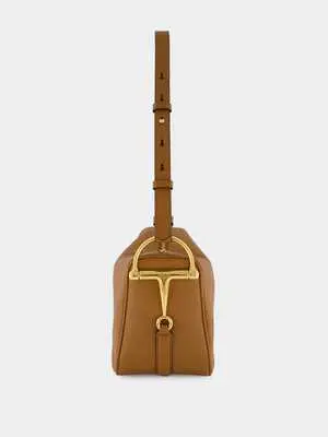 Gucci Leather Half Horsebit Medium Shoulder Bag