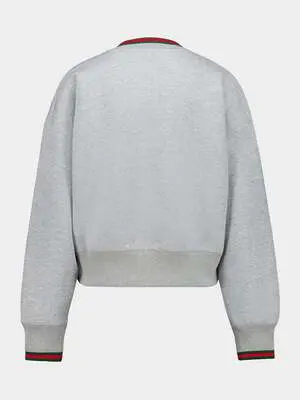 Gucci Light V-neck Sweatshirt With Web