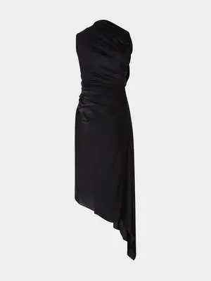 Balenciaga Draped Sleeveless Midi Dress