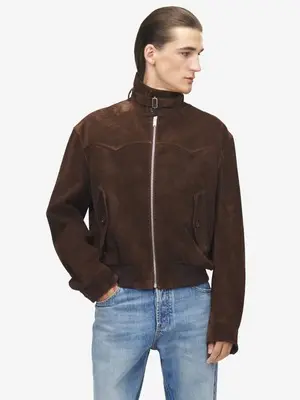 Alexander McQueen Suede Blouson Jacket