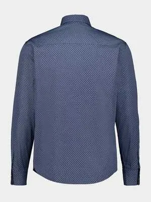 FERRAGAMO Navy Monogram Shirt - Blue