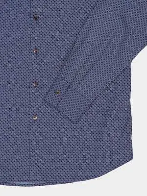 FERRAGAMO Navy Monogram Shirt - Blue