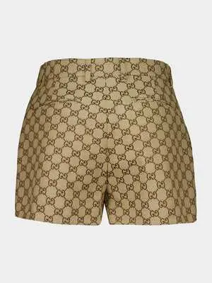Gucci Gg Canvas Mini Shorts - Beige