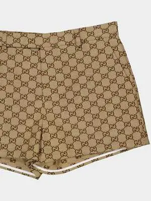 Gucci Gg Canvas Mini Shorts - Beige