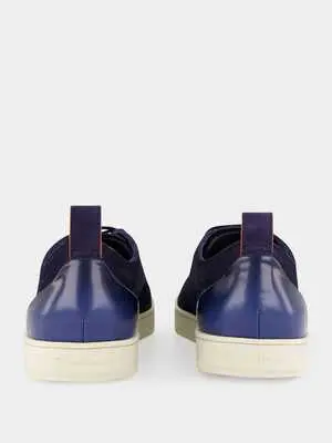 Santoni Suede Calf Leather Sneakers