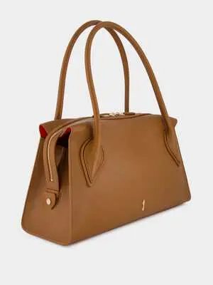 CHRISTIAN LOUBOUTIN Venus Medium Calf Leather Shoulder Bag - Brown