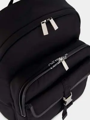 Off-White Leather Outdoor Backpack