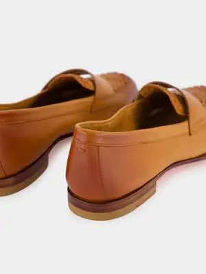 Santoni Light Calf Leather Loafers - Brown