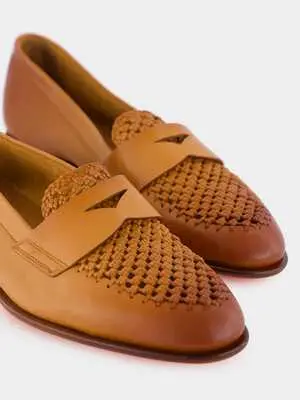 Santoni Light Calf Leather Loafers - Brown