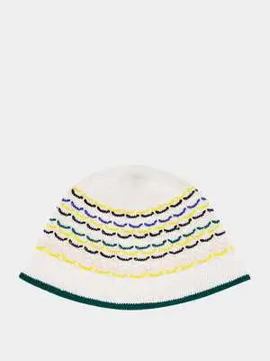 Casablanca Tuck Stitch Bucket Hat - Multicolour