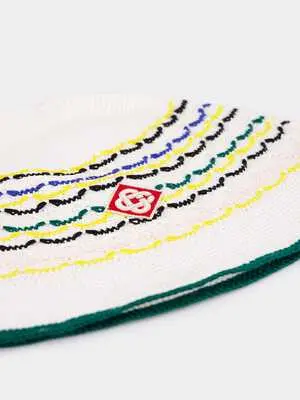 Casablanca Tuck Stitch Bucket Hat - Multicolour