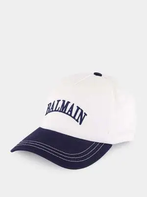 Balmain Two-tone Cotton Vintage Cap